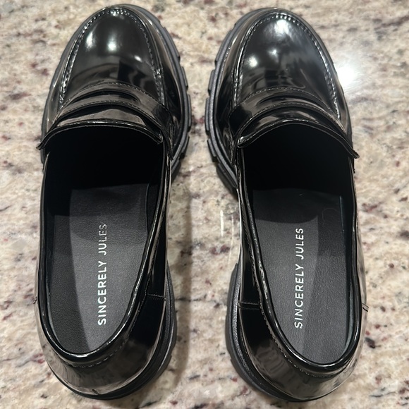 Sincerly Jules | Shoes | Sincerely Jules Black Patent Mary Jane Loafer ...